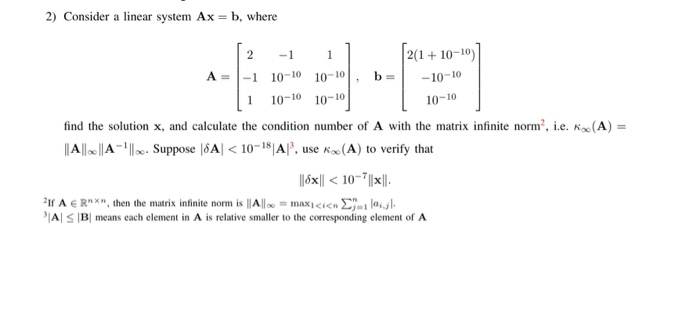 Solved Given a matrix A € R***.consider the roundoff error | Chegg.com