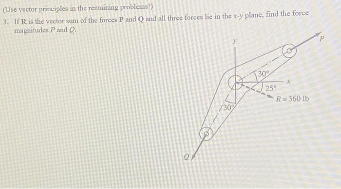 Solved (Use vector principles in the remaining problems!) 3. | Chegg.com