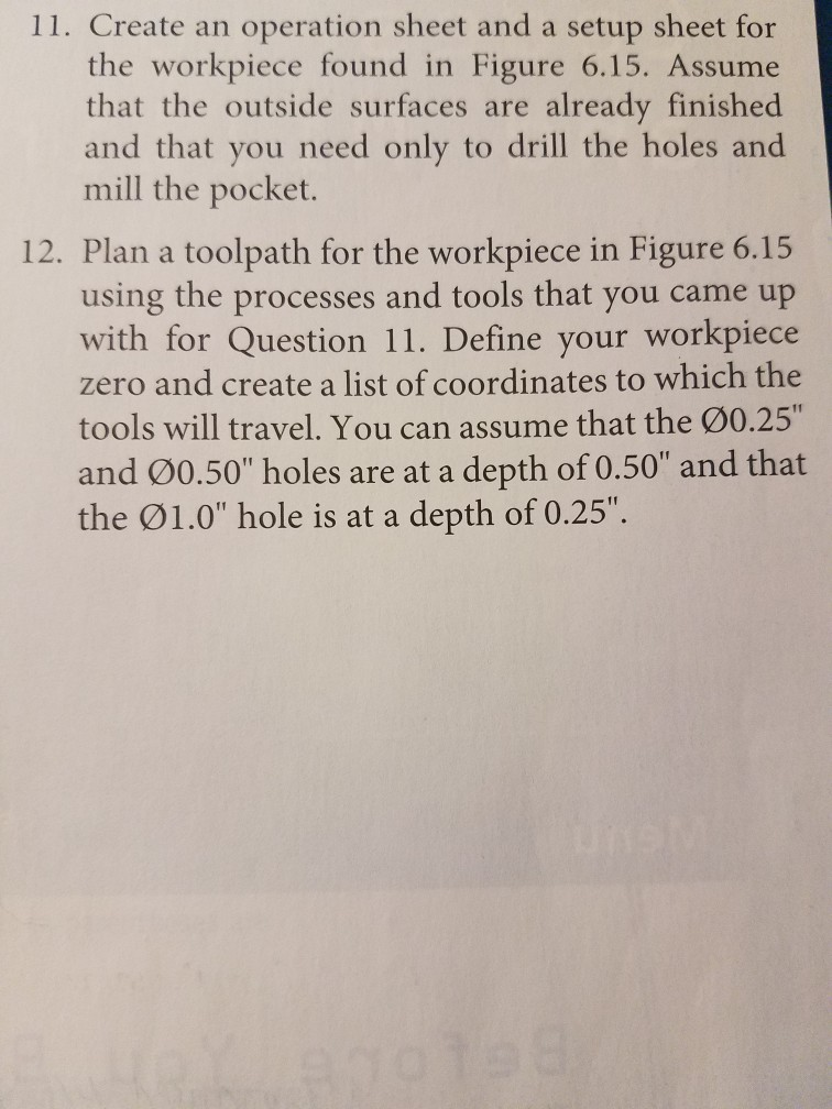 Solved This is for CNC Machining. I need an operation sheet | Chegg.com