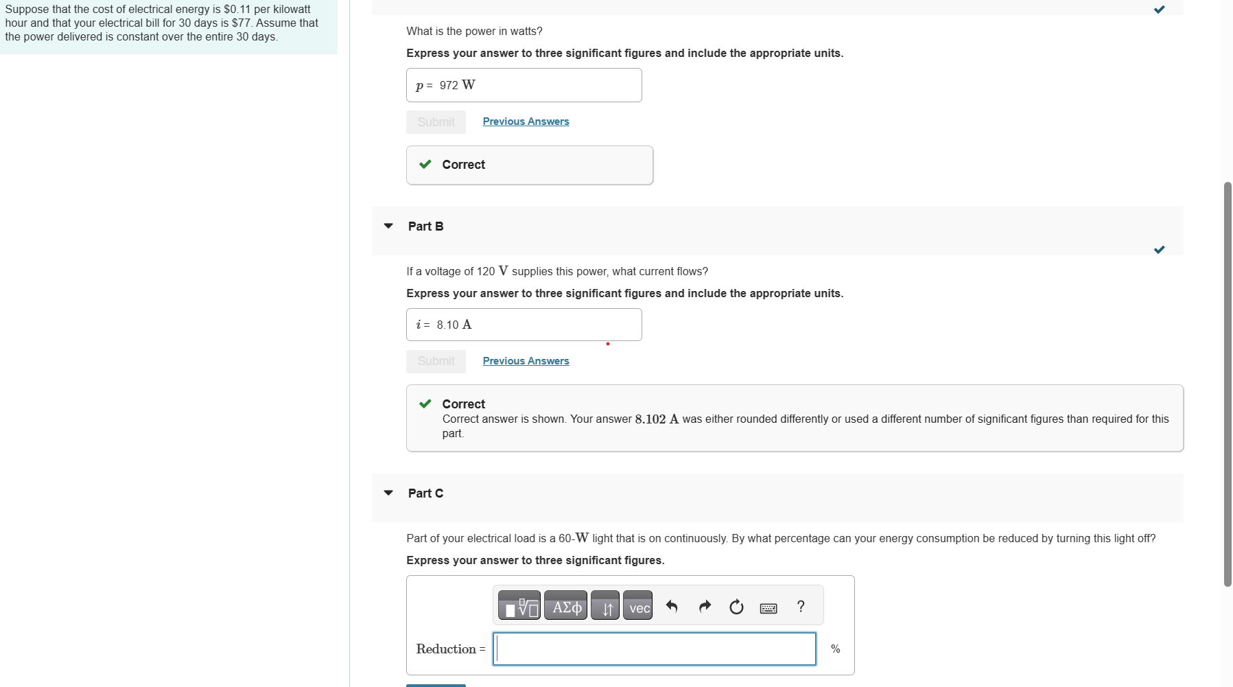 Solved PART C NEEDED PLEASE Suppose that the cost of | Chegg.com