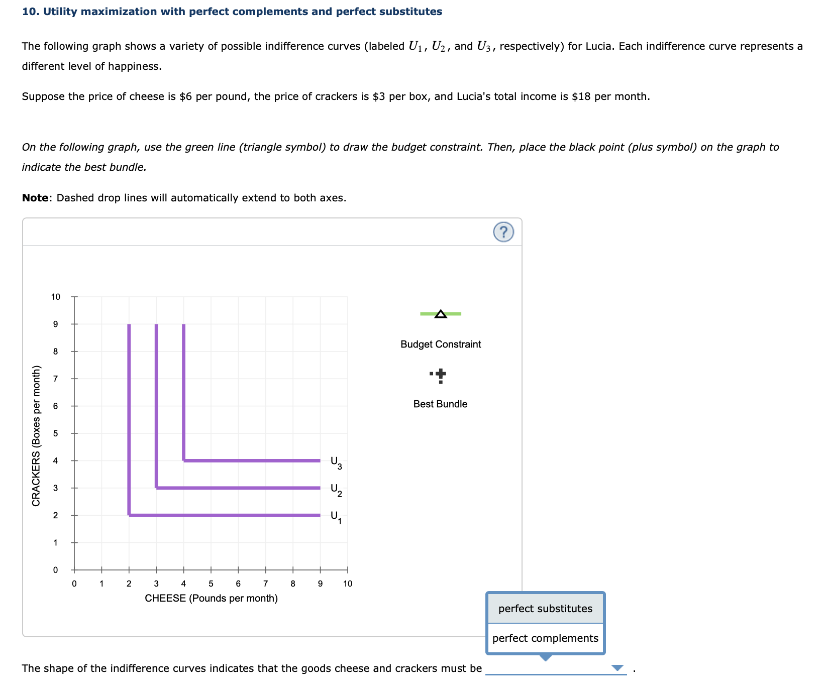 Solved Utility maximization with perfect complements and | Chegg.com