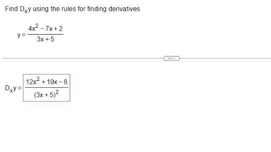 Solved Find Dxy using the rules for finding derivatives | Chegg.com