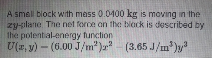 Solved A small block with mass 0.0400 kg is moving in the | Chegg.com