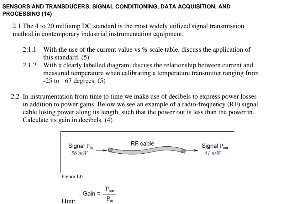 Solved SENSORS AND TRANSDUCERS, SIGNAL CONDITIONING, DATA | Chegg.com