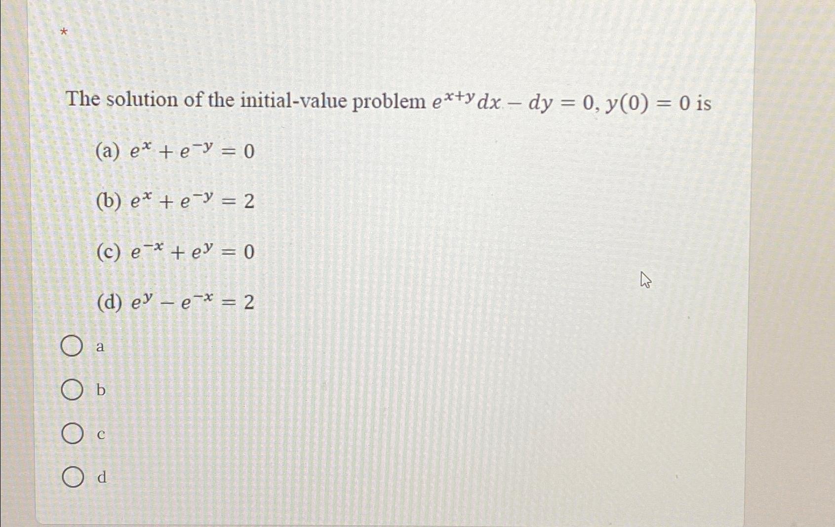 Solved The solution of the initial-value problem | Chegg.com
