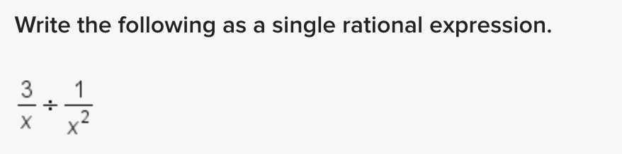 Solved Write the following as a single rational | Chegg.com