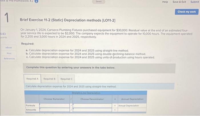 Solved Brief Exercise 11-2 (Static) Depreciation methods | Chegg.com Solved Brief Exercise 11-2 (Static) Depreciation methods | Chegg.com