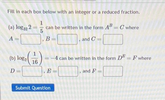 Solved Fill in each box below with an integer or a reduced | Chegg.com