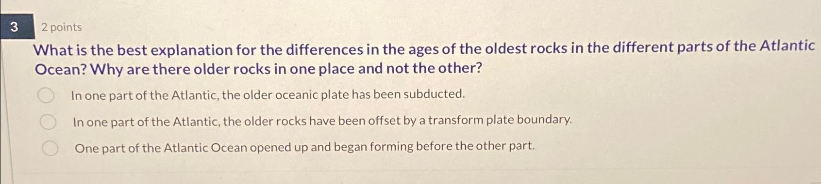 Solved 32 ﻿pointsWhat is the best explanation for the | Chegg.com