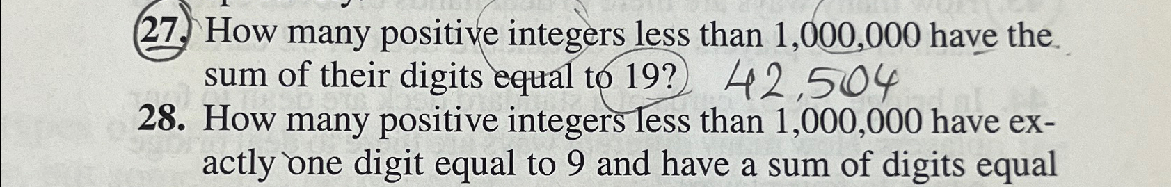 Solved How many positive integers less than 1,000,000 have | Chegg.com Solved How many positive integers less than 1,000,000 have | Chegg.com