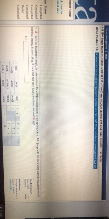 Solved Class Management | Help ch 8 HW Begin Date: 3/31/2020 | Chegg.com