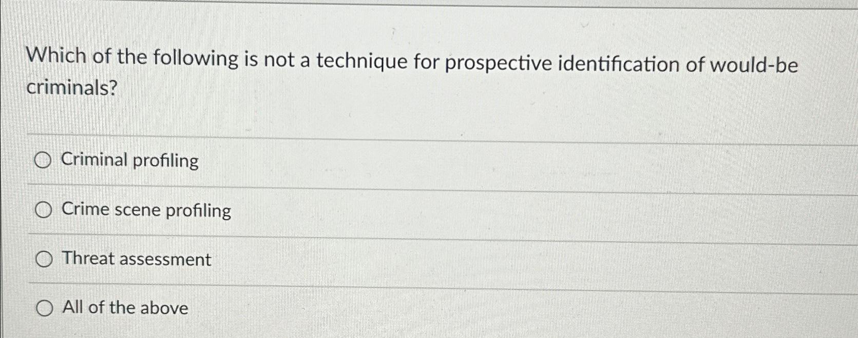 Solved Which of the following is not a technique for | Chegg.com