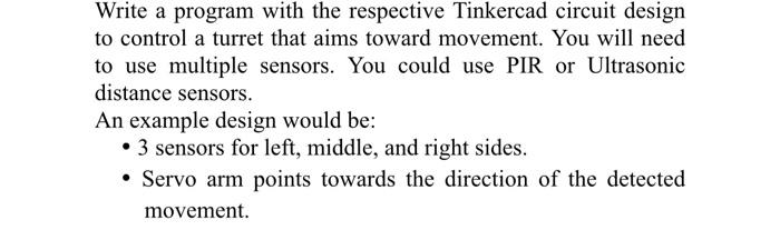 Solved Write a program with the respective Tinkercad circuit | Chegg.com