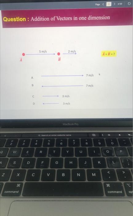 Solved Question : Addition of Vectors in one | Chegg.com