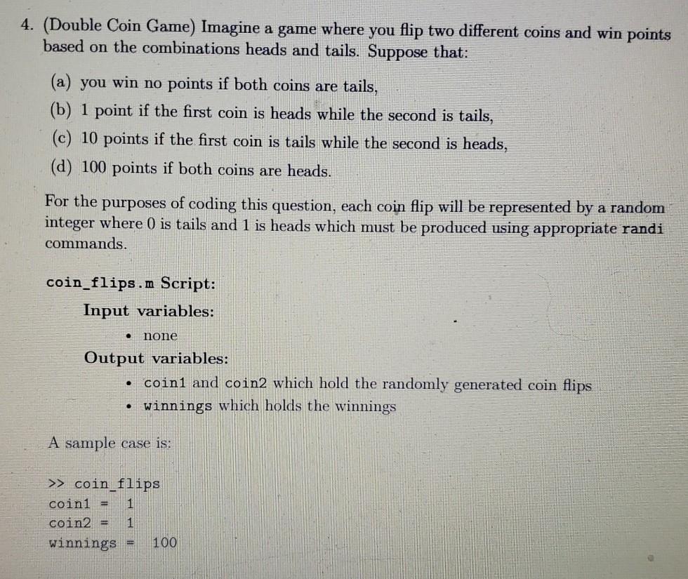 Solved Use Matlab Or Octave To Code Do Not Use If 