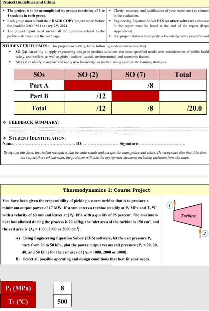 STUDENT OUTCOMES: This project covers/targets the | Chegg.com
