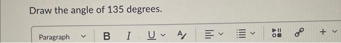 Solved Draw the angle of 135 degrees.Find the area of the | Chegg.com
