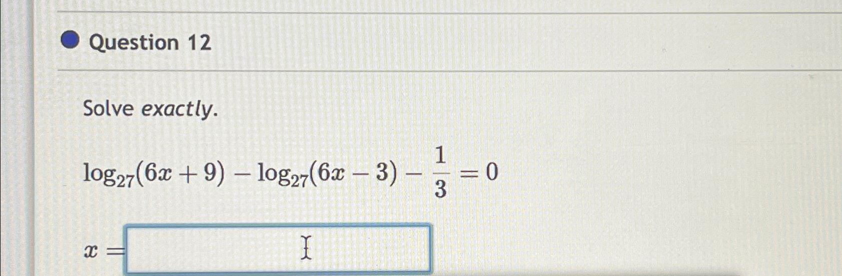 Solved Question 12Solve | Chegg.com