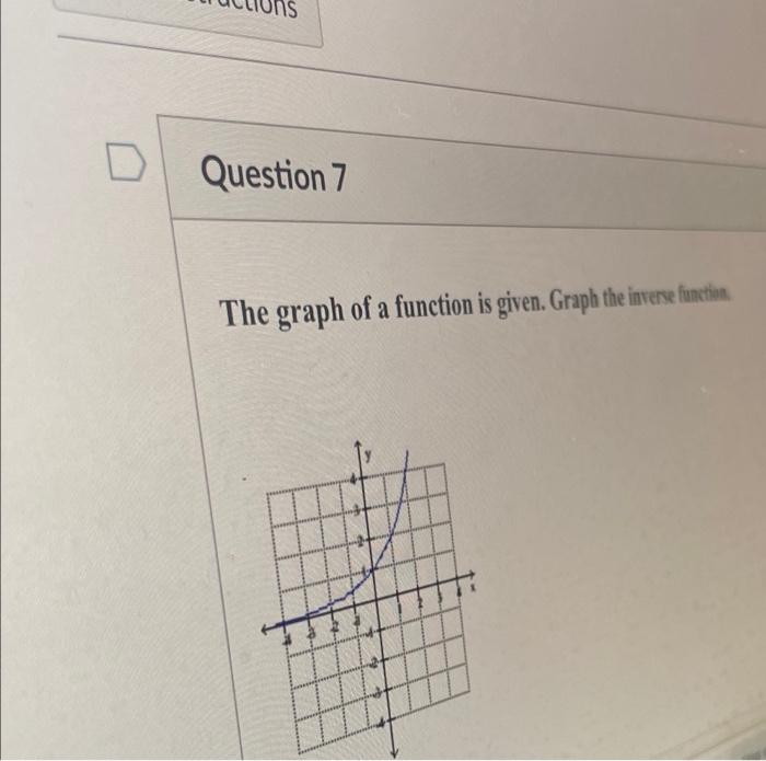 Solved Question 7 The graph of a function is given. Graph | Chegg.com