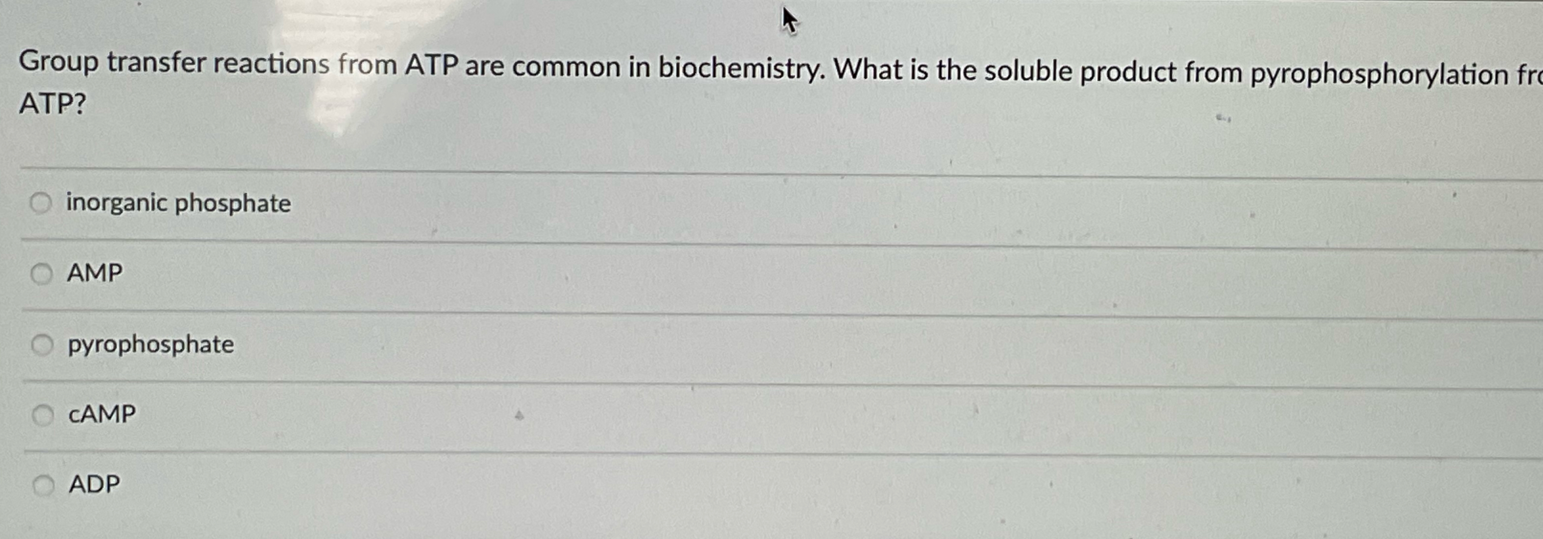 Solved Group transfer reactions from ATP are common in | Chegg.com
