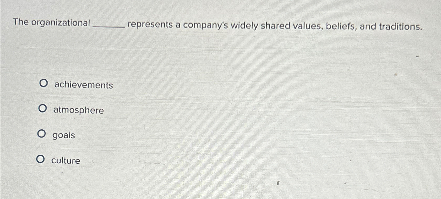 Solved The organizational ﻿represents a company's widely | Chegg.com