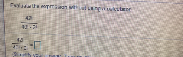 Solved Evaluate the expression without using a calculator. | Chegg.com