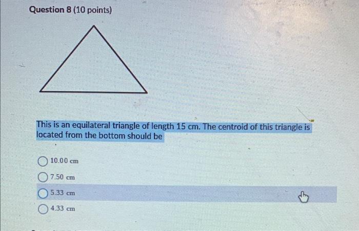 Solved Question 8 (10 points) This is an equilateral | Chegg.com