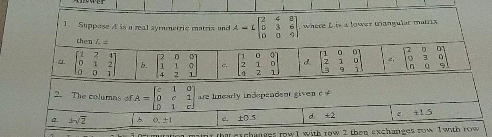 Solved 1. Suppose A is a real symmetric matrix and | Chegg.com