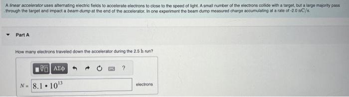Solved A linear accelerator uses alternating electric fields | Chegg.com