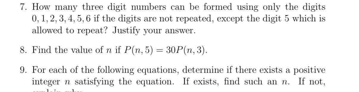 How many three digit numbers can be ﻿formed using | Chegg.com