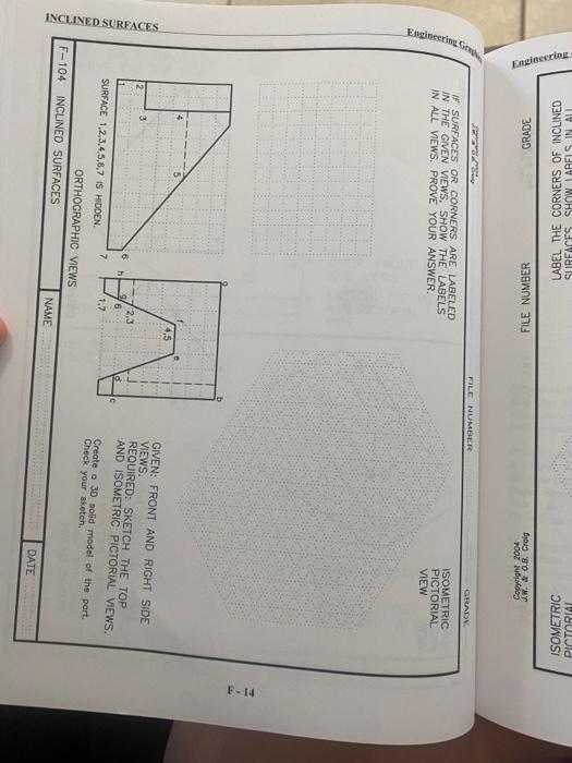 Solved INCLINED SURFACES Engineering of | Chegg.com