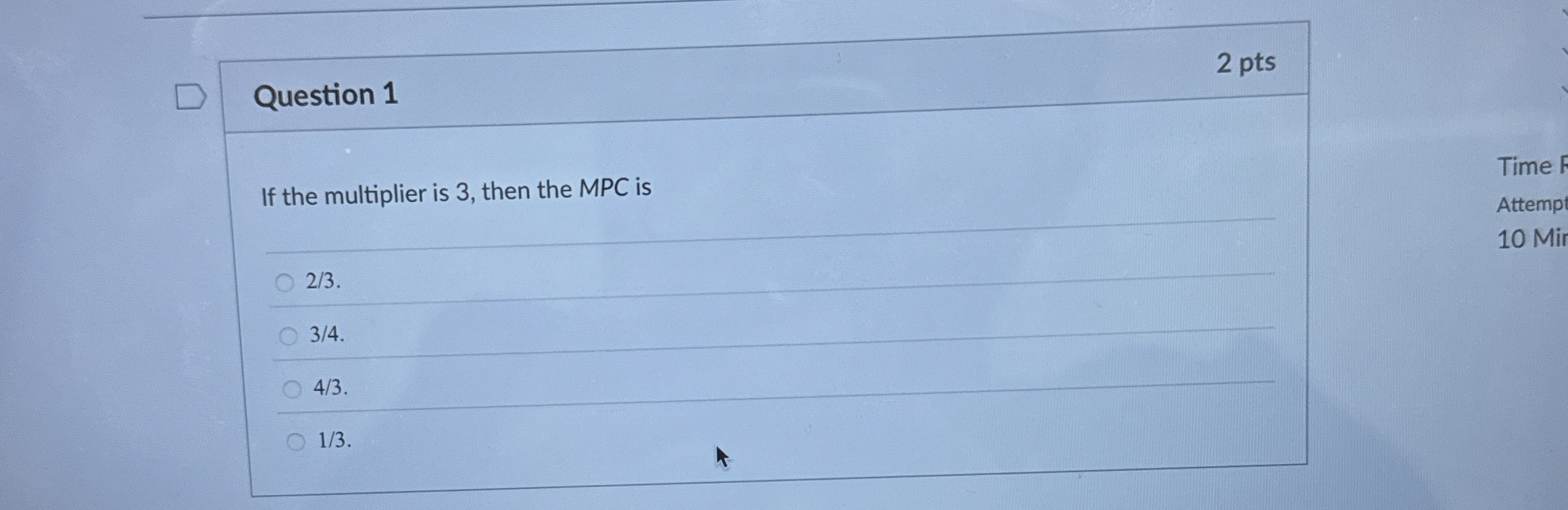 Solved Question 12 ﻿ptsIf the multiplier is 3 , ﻿then the | Chegg.com