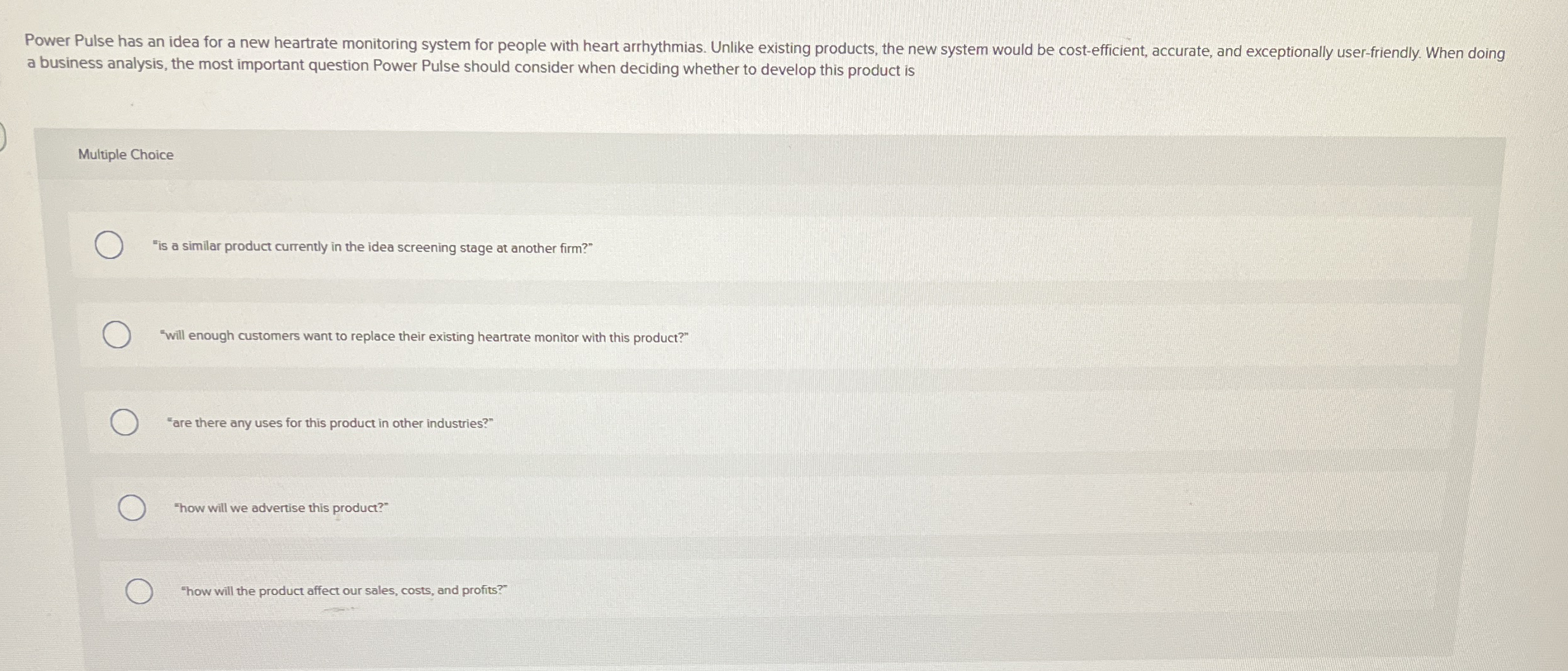 Solved Power Pulse has an idea for a new heartrate | Chegg.com