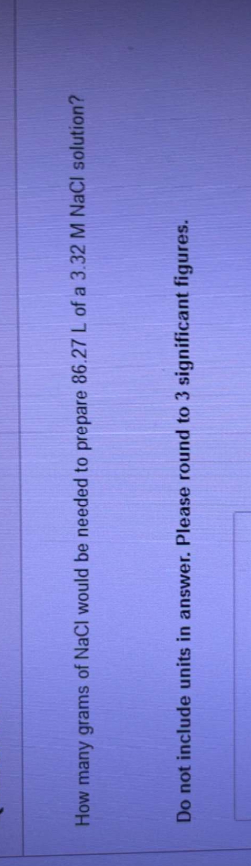 How many grams of NaCl would be needed to prepare | Chegg.com