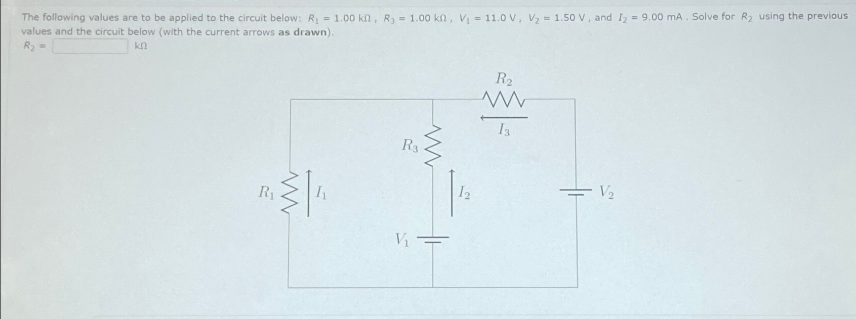 Solved The following values are to be applied to the circuit | Chegg.com