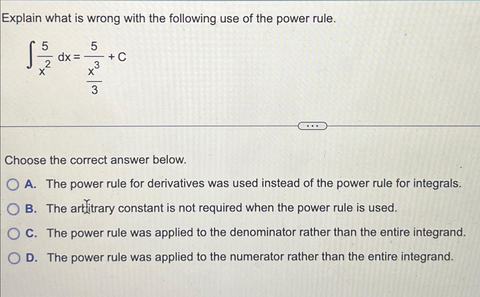 Solved Explain what is wrong with the following use of the | Chegg.com
