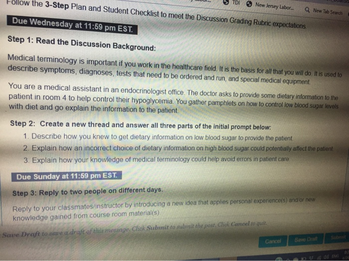 Solved Follow the 3-Step Plan and Student Checklist to meet | Chegg.com