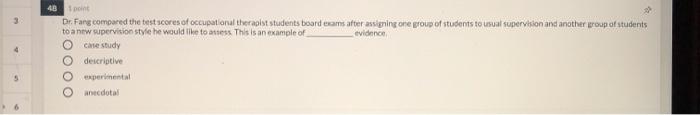 Solved 48 OOOO Dr. Fang compared the test scores of | Chegg.com
