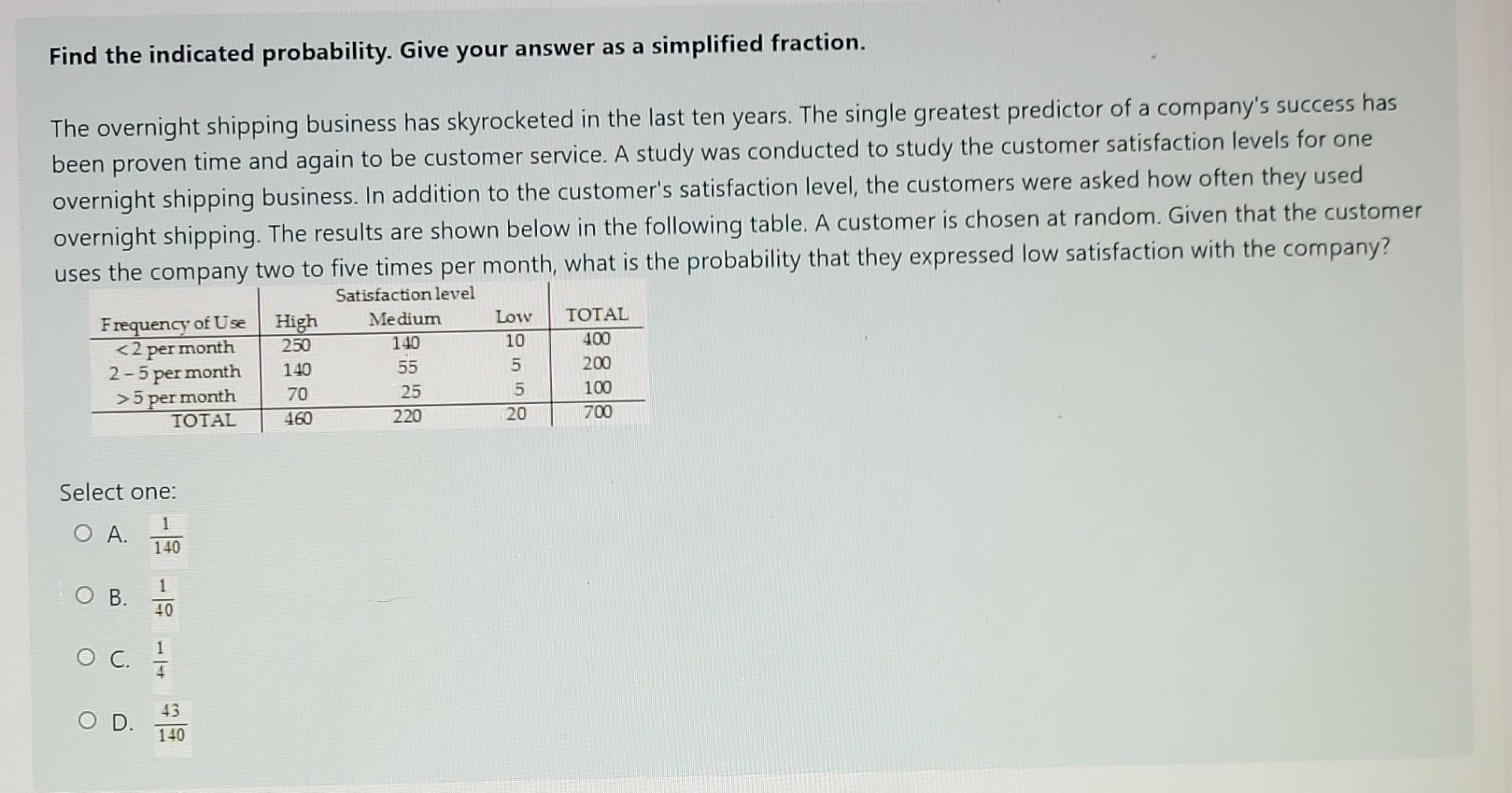 Solved Find the indicated probability. Give your answer as a | Chegg.com