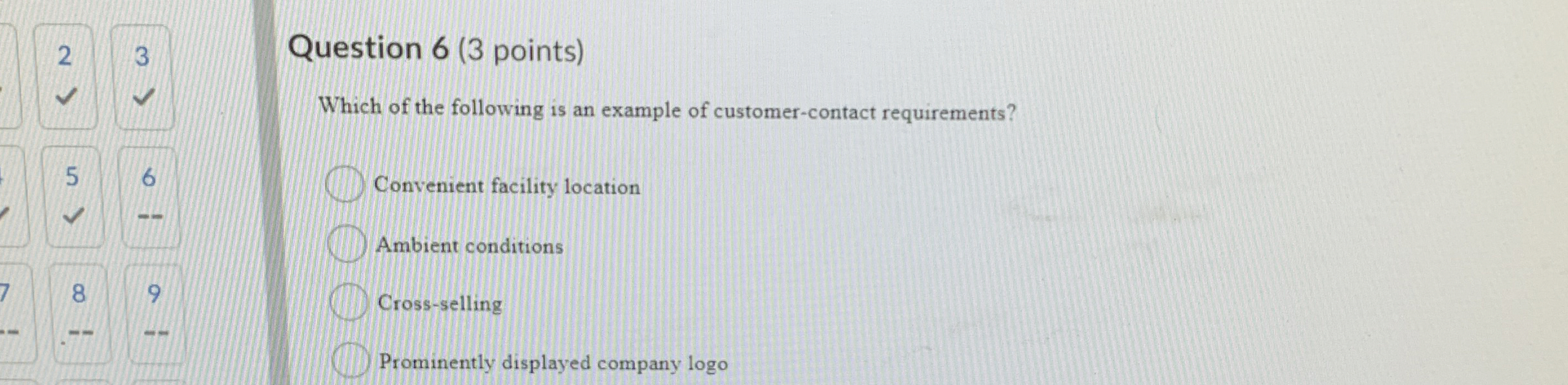 Solved Question 6 (3 ﻿points)Which of the following is an | Chegg.com