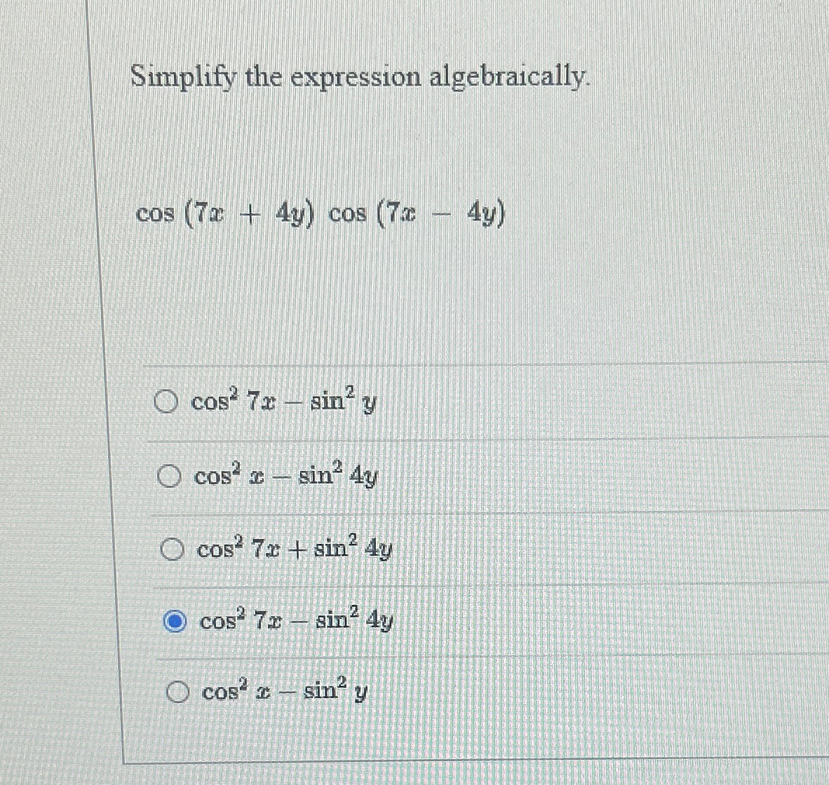 Solved Simplify the expression | Chegg.com