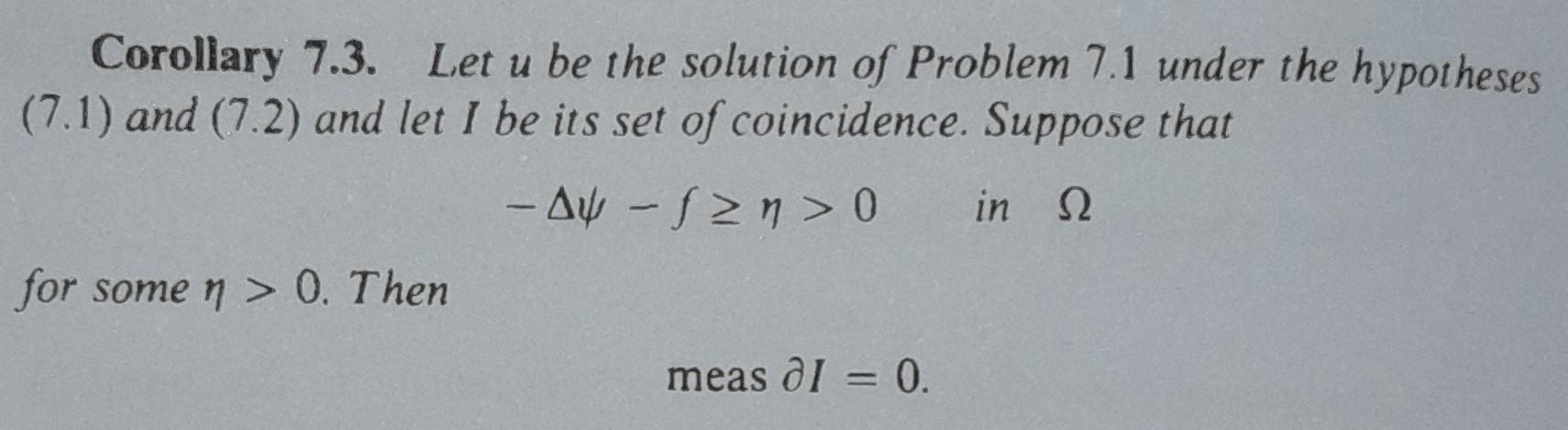 Solved The analysis of the coincidence set has proceeded up | Chegg.com