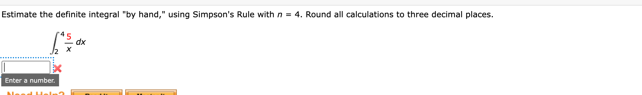 Solved Estimate the definite integral "by hand," using | Chegg.com