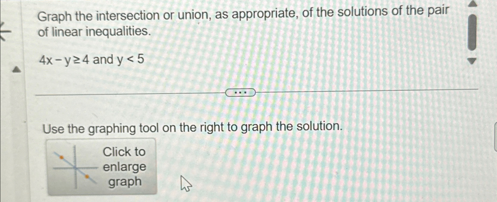 Solved Graph the intersection or union, as appropriate, of | Chegg.com