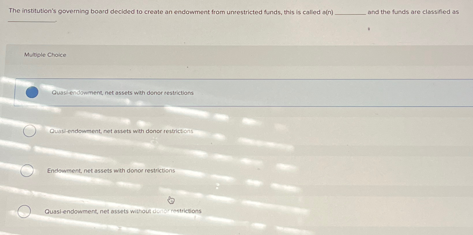 Solved The institution's governing board decided to create | Chegg.com