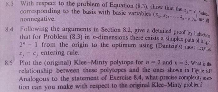 8.5 Plot the (original) Klee-Minty polytope for n=2 | Chegg.com