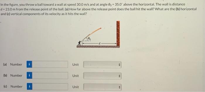 Solved In the figure, you throw a ball toward a wall at | Chegg.com