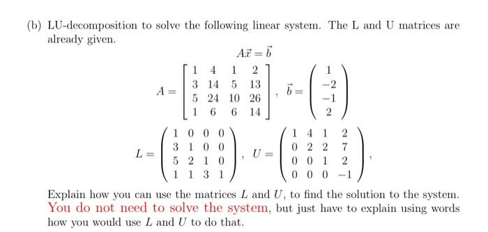 Solved (a) Gauss-Seidel iterative method for the equation AT | Chegg.com