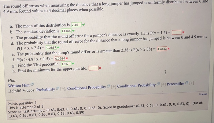 Solved The round off errors when measuring the distance that | Chegg.com