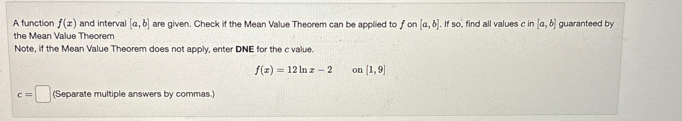 Solved A function f(x) ﻿and interval a,b ﻿are given. Check | Chegg.com